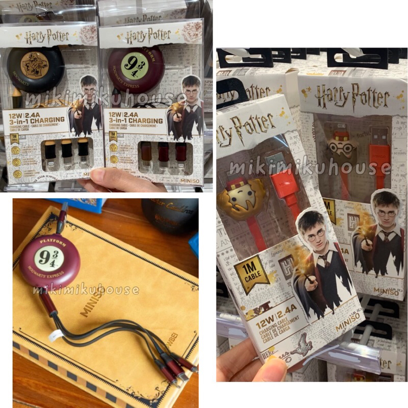 Jual MINISO x HARRY POTTER FAST CHARGING CABLE IPHONE LIGHTNING TYPE C ...