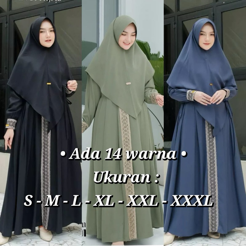 Jual KANAYA syari ukuran m - L - XL - XXL gamis syari busui polos kekinian dress murah terbaru ...