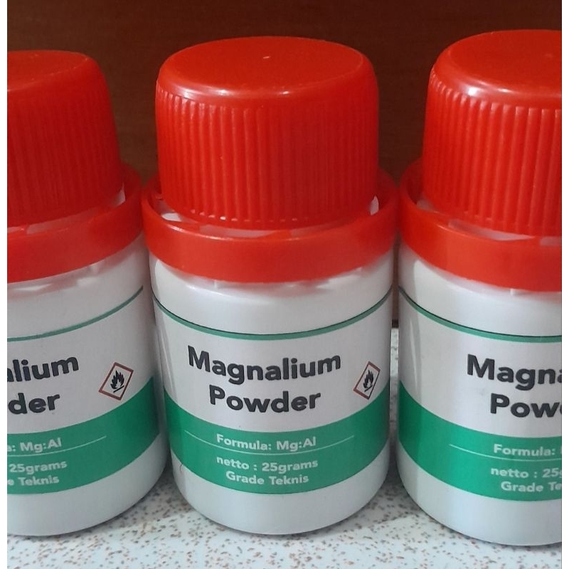 Jual Magnalium Powder Mg/Al 50:50 ukuran kisaran 40-100mesh 25gr ...