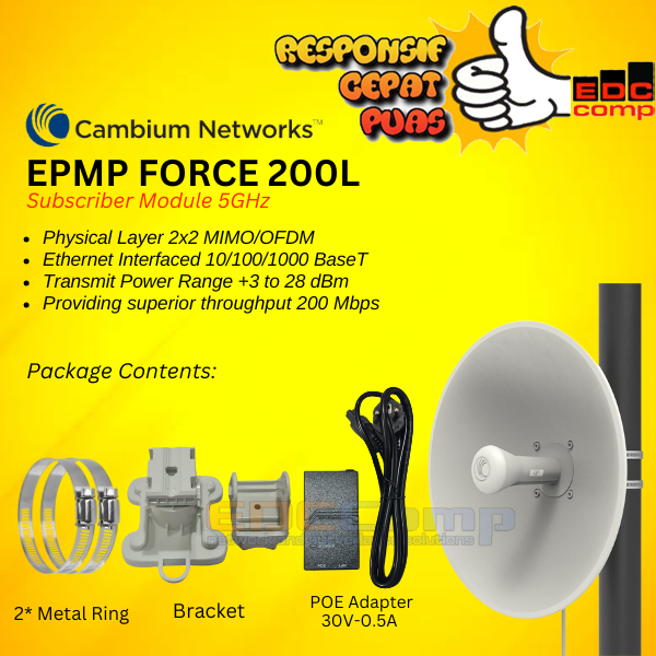 Jual Cambium EPMP Force 200L | Cambium ePMP F200L ( Setara PBE M5 400 ...