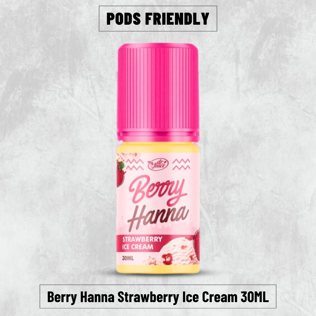 Jual Berry Hanna Strawberry Ice Cream Pods Friendly 30mL by Dr Juice ...