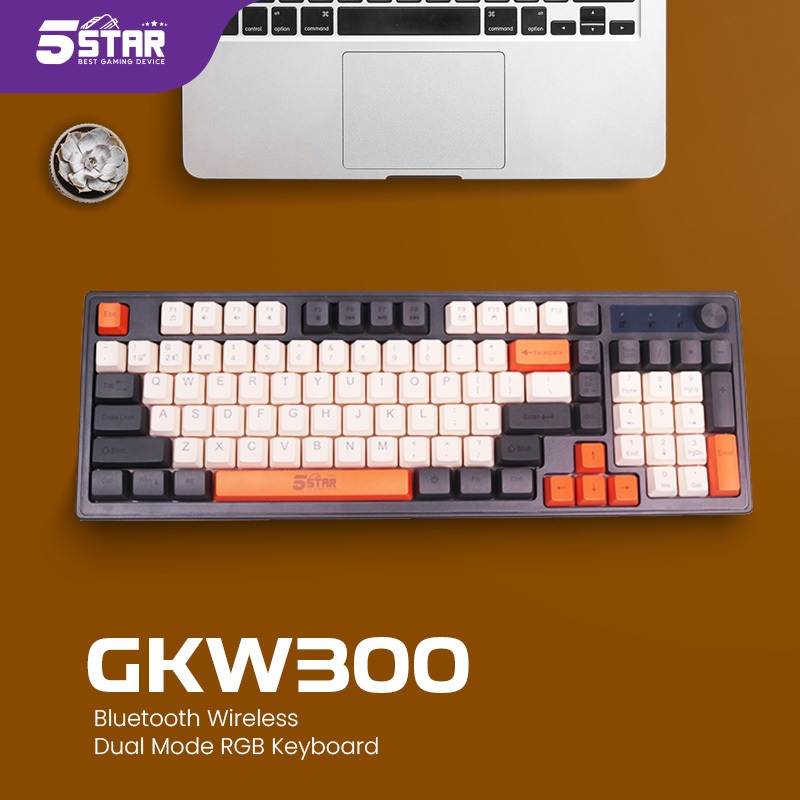 Jual 5STAR GKW300 KEYBOARD GAMING BLUETOOTH WIRELESS MECHANICAL FEELING ...