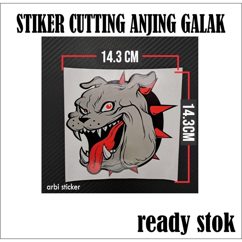 Jual stiker cutting tumpuk anjing galak 14,3cm x 14,3cm | Shopee Indonesia