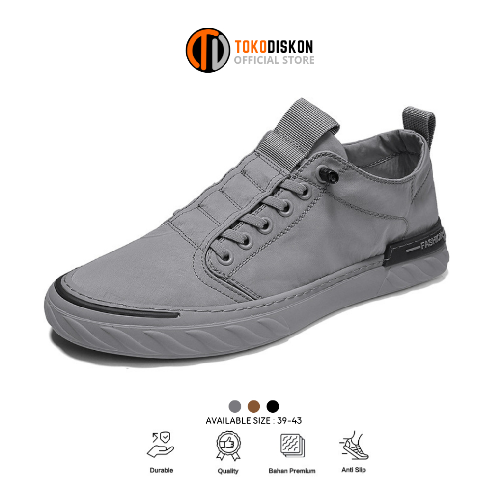 Jual 𝗧𝗢𝗞𝗢𝗗𝗜𝗦𝗞𝗢𝗡 Sepatu Main Casual Sneakers Pria Trendy Anti Slip Tahan ...