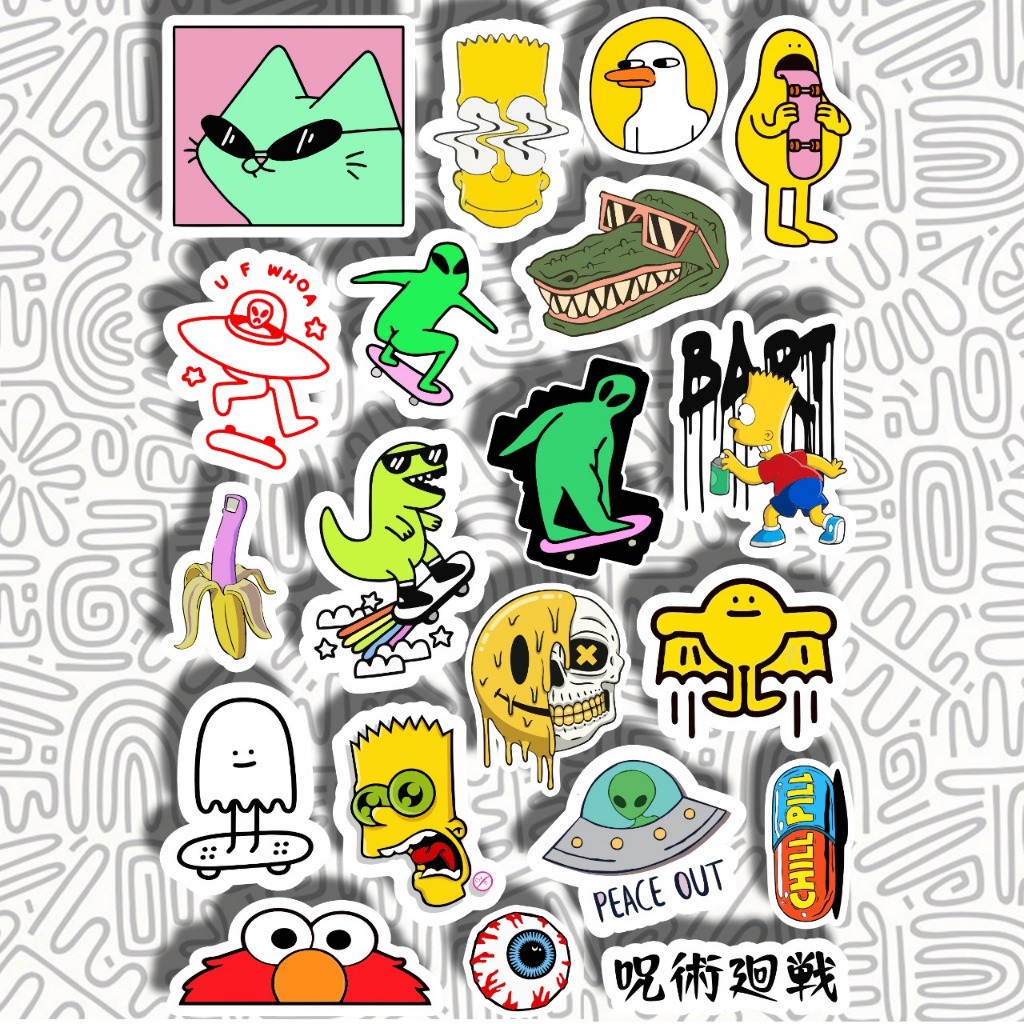 Jual Ssticker Aaesthetic Case HP Laptop Helm || Sticker Simpsons Hype ...