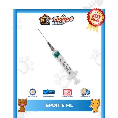 Jual Spoit 5ml (Spoit Makan dan Minum Hewan) - Spoit nipple - Spoit dot ...
