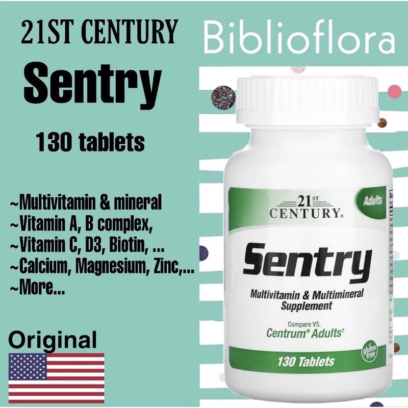Jual 21st Century Sentry Multivitamin Multimineral 130 tablets Adult ...