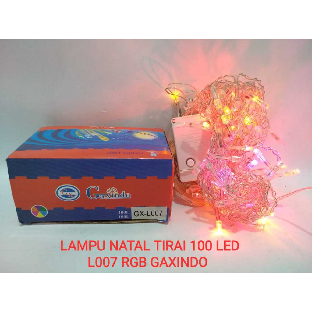 Jual LAMPU NATAL TIRAI 100 LED L007 RGB GAXINDO | Shopee Indonesia
