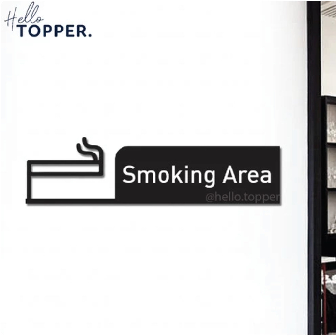 Jual Sign Akrilik Smoking Area Acrylic Signage Hollow UV Print | Shopee ...