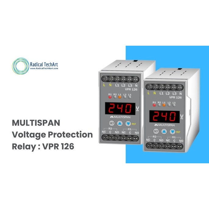 Jual Multispan Under/Over Voltage Relay 3P Dinrail/Multispan VPR-126 ...