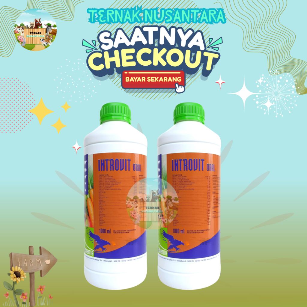Jual INTROVIT ORAL 1 Liter Multivitamin & Asam Amino Mempercepat Pertumbuhan dan Meningkatkan ...