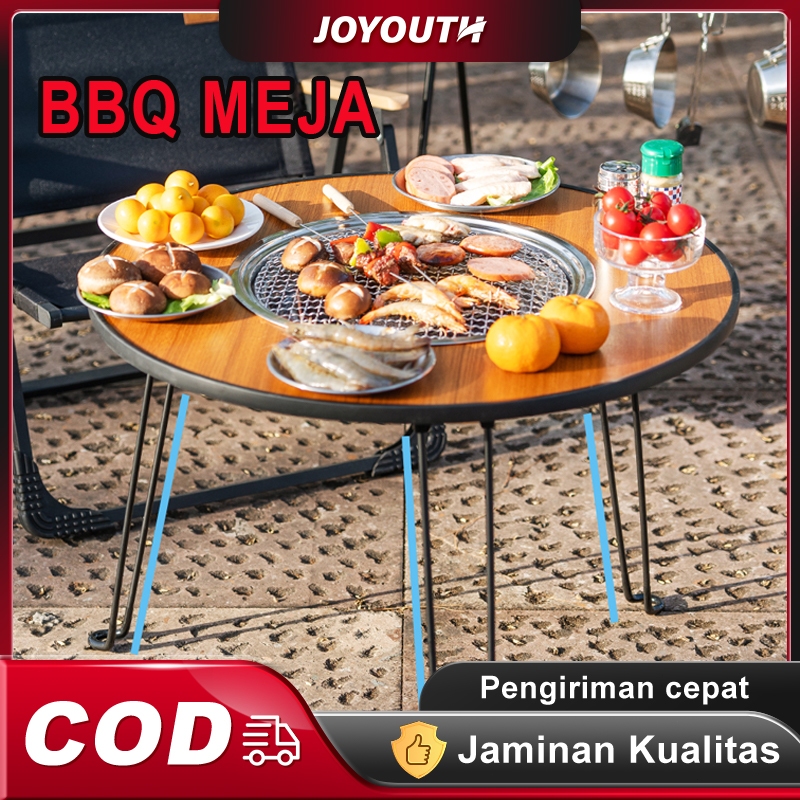 Jual JOY Meja Barbeque outdoor Bulat/persegi Meja Piknik meja camping ...