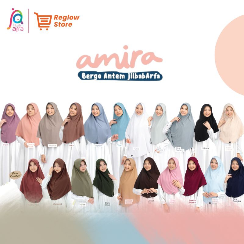 Jual [COD bisa] Amira khsusu ukuran Xl Bergo Antem by Jilbab Afra Arfa ...