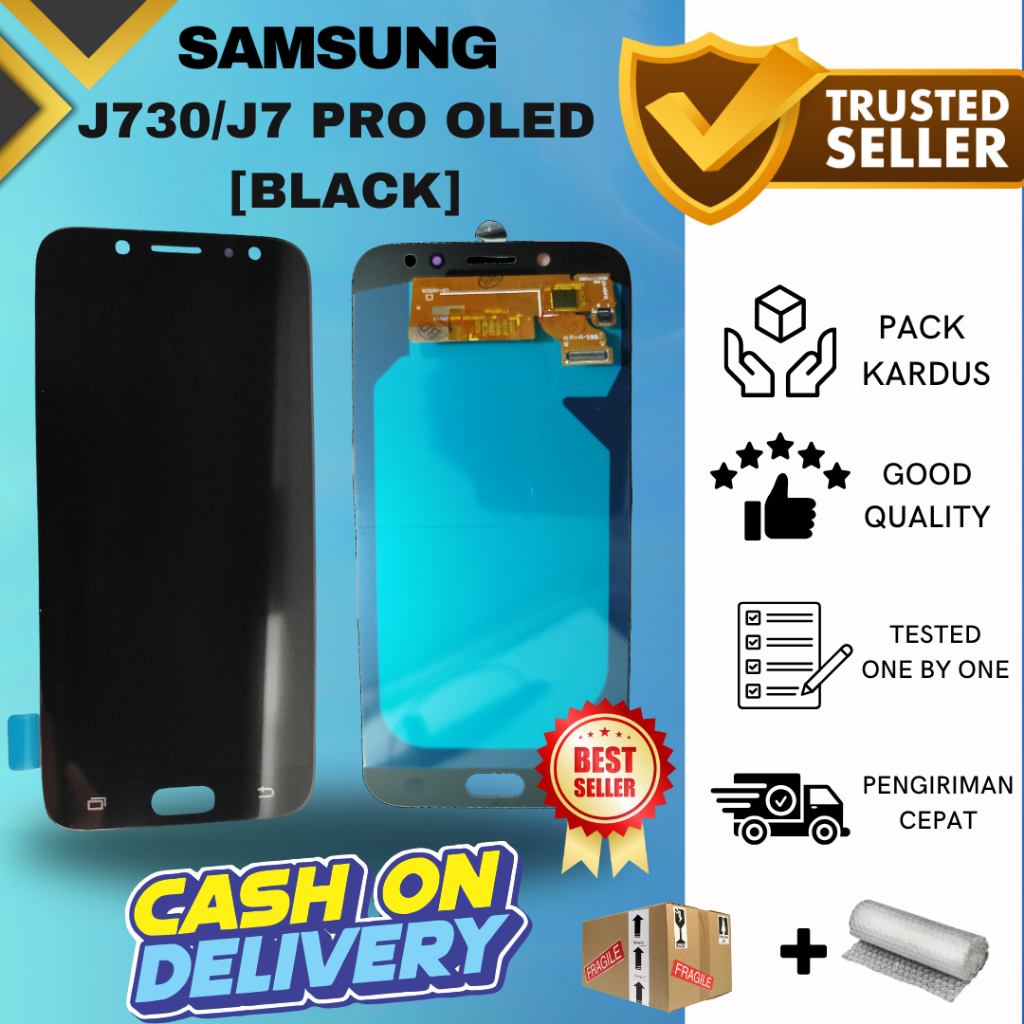 Jual LCD SAMUSNG J730/J7 PRO OLED [BLACK/GOLD/BLUE] ORIGINAL KOMPONEN ...