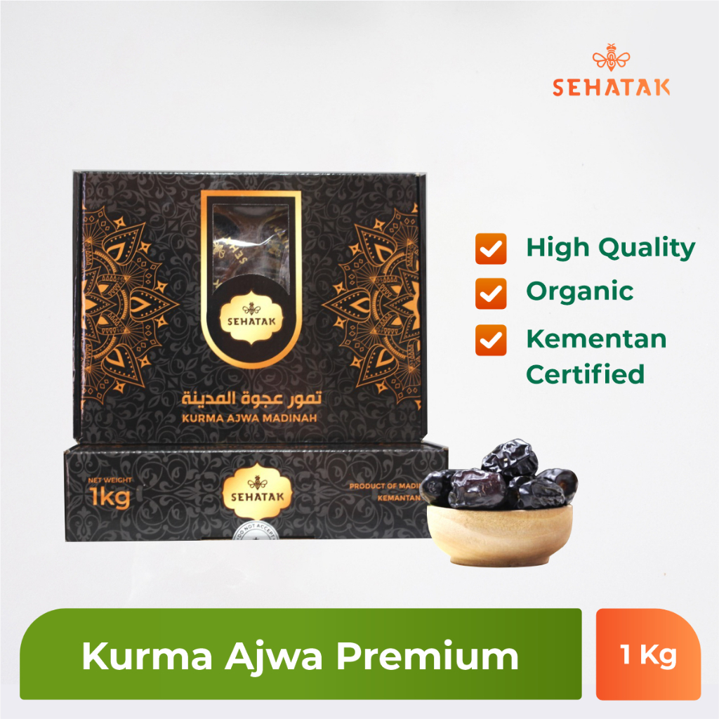 Jual Sehatak - Kurma Ajwa 1 kg Madinah | Shopee Indonesia