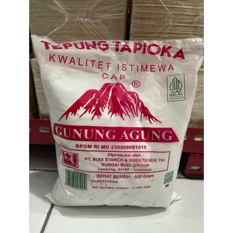 Jual TEPUNG TAPIOKA CAP GUNUNG AGUNG KEMASAN 500gr | Shopee Indonesia