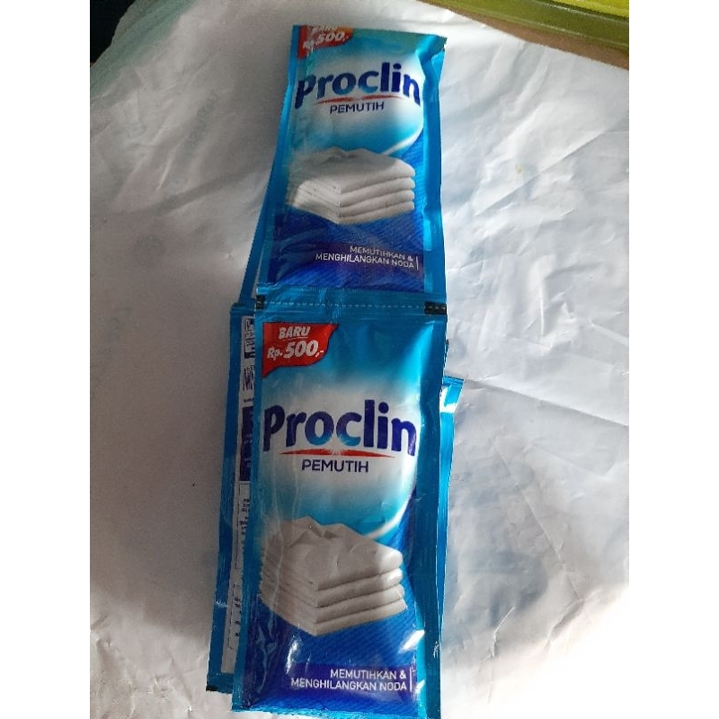 Jual proclin sachet/pemutih dan penghilang noda di baju | Shopee Indonesia