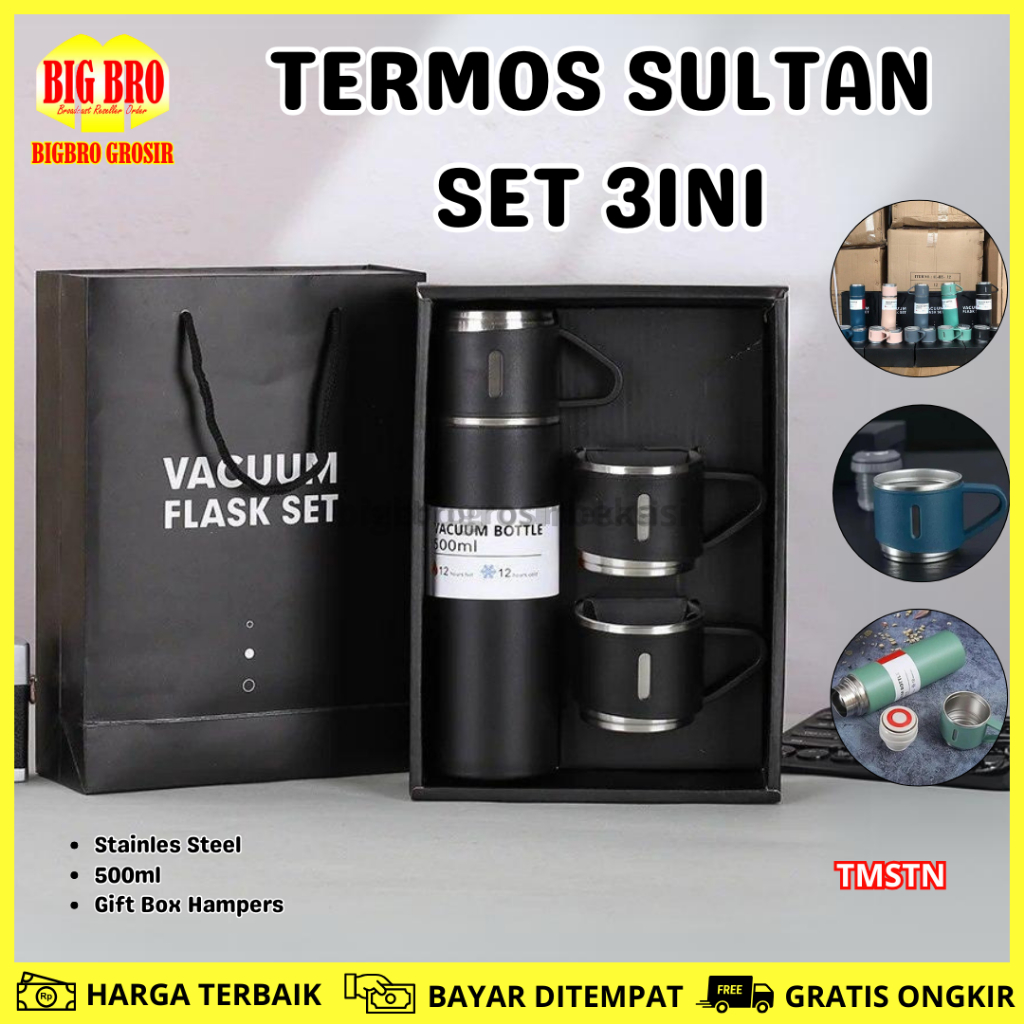 Jual BB Termos Sultan Vacuum Flask Set Gelas Box Hampers | Tumbler ...
