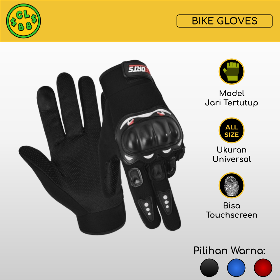Jual Sarung Tangan Motor Sport Anti Licin Motorcycle Gloves Full Finger ...