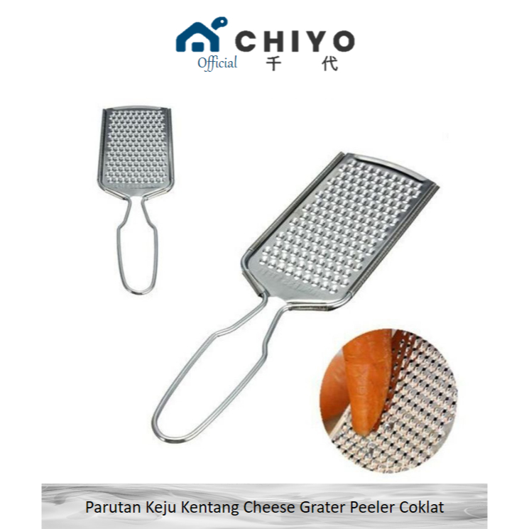Jual CHIYO Living - Parutan Keju Kentang Cheese Grater Peeler Coklat ...