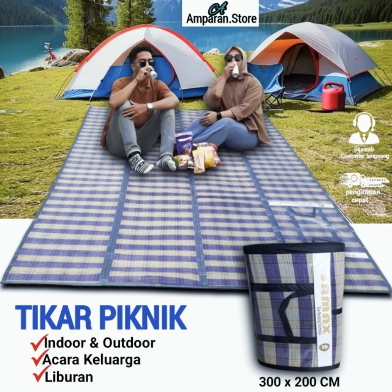 Jual Tikar Lipat Piknik Jumbo 300x200 anti slip | Shopee Indonesia