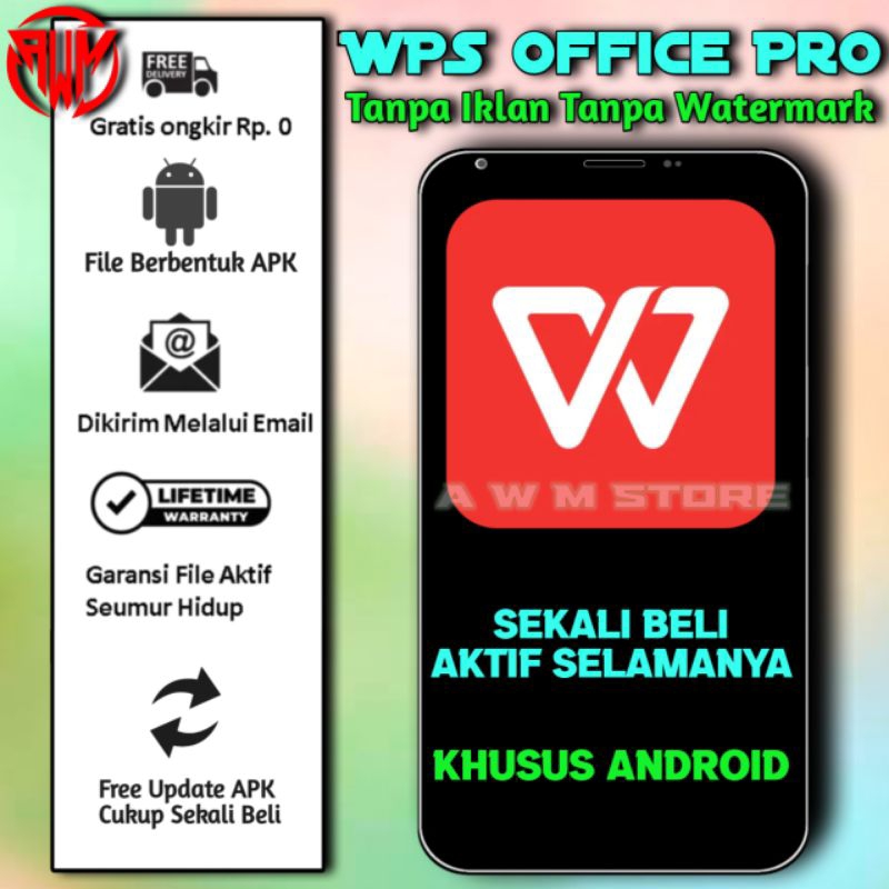 Jual AP - WPS Office Pro | Tanpa Iklan Tanpa Watermark | KHUSUS ANDROID ...