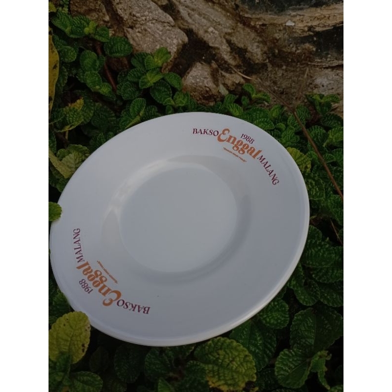 Jual piring Bulat diameter 17 cm dan 21 cm bahan melamin dan mangkuk ...