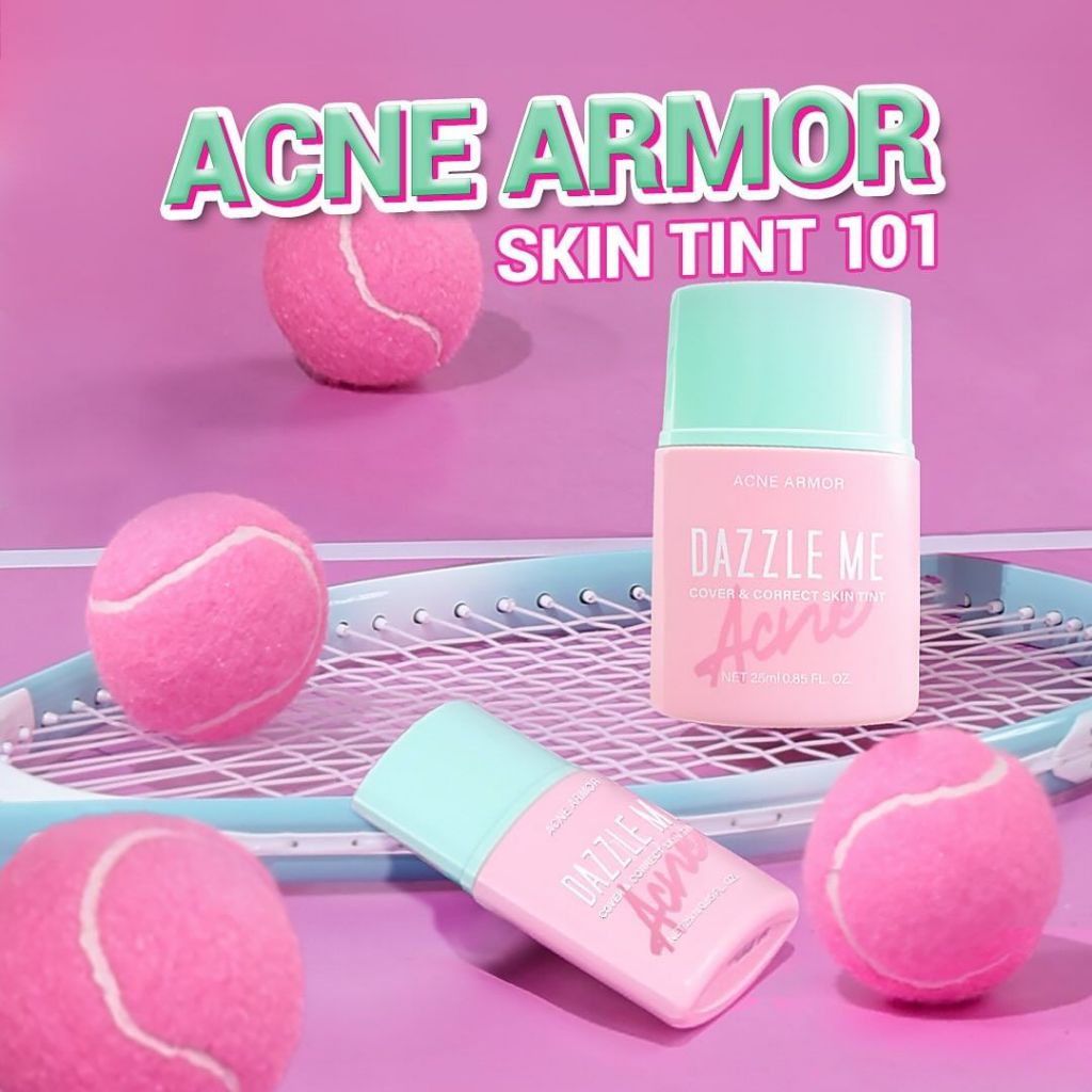 Jual [NEW LAUNCH] DAZZLE ME Acne Armor Cover & Correct Skin Tint Beauty Liquid Foundation ...