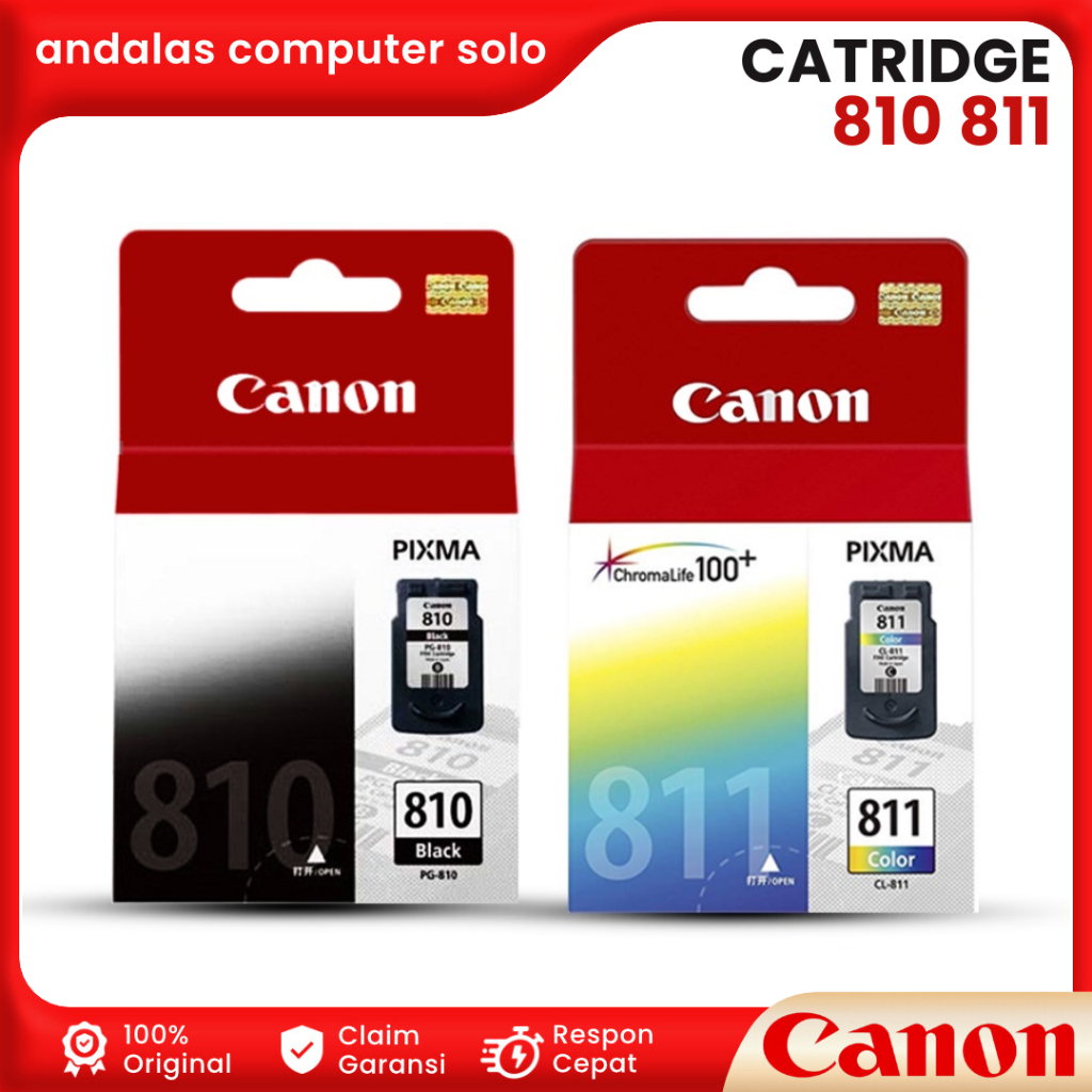 Jual CARTRIDGE PRINTER CANON 810 811 BLACK COLOR CATRIDGE TINTA PRINTER ...