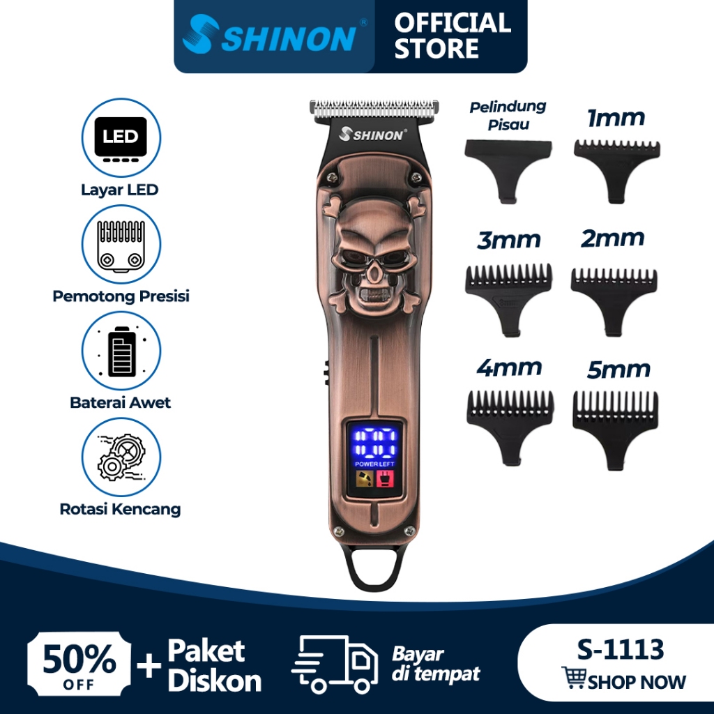 Jual SHINON S-1113 Trimmer Alat Cukur Alat Pangkas Pemotong Rambut ...