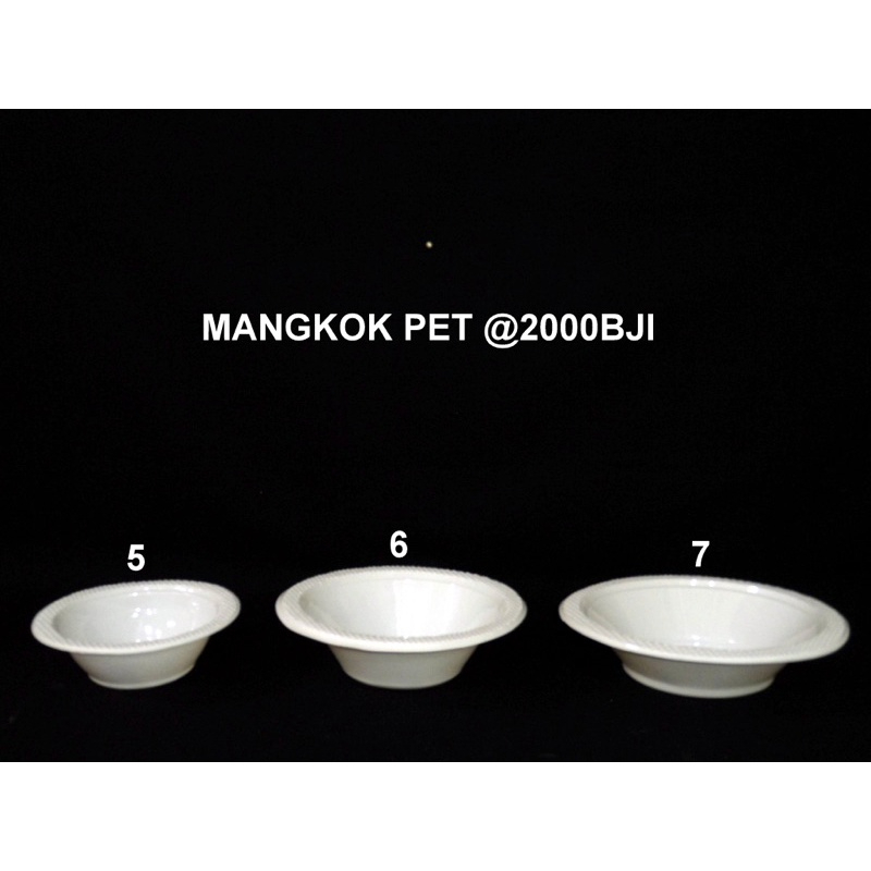 Jual [Isi50] Mangkok Plastik M5 M6 M7 Uk 5 6 7 PET / Mangkok Mangkuk ...