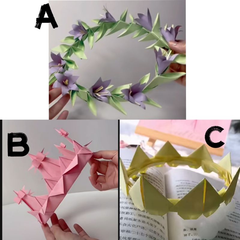 Jual 折り紙 DIY origami CROWN King and quen mahkota | Shopee Indonesia