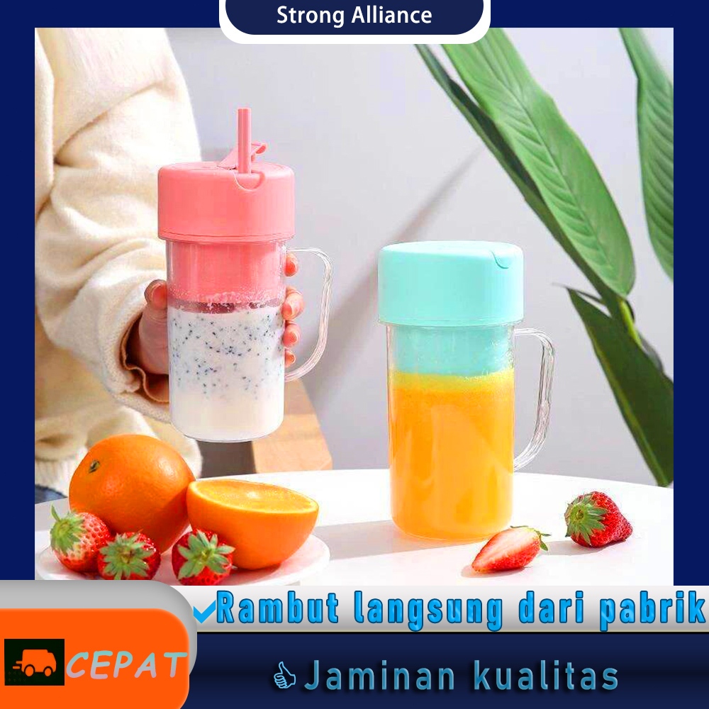 Jual Blender Portable Gelas + Sedotan Juicer Mini Elektrik Alat Pembuat ...