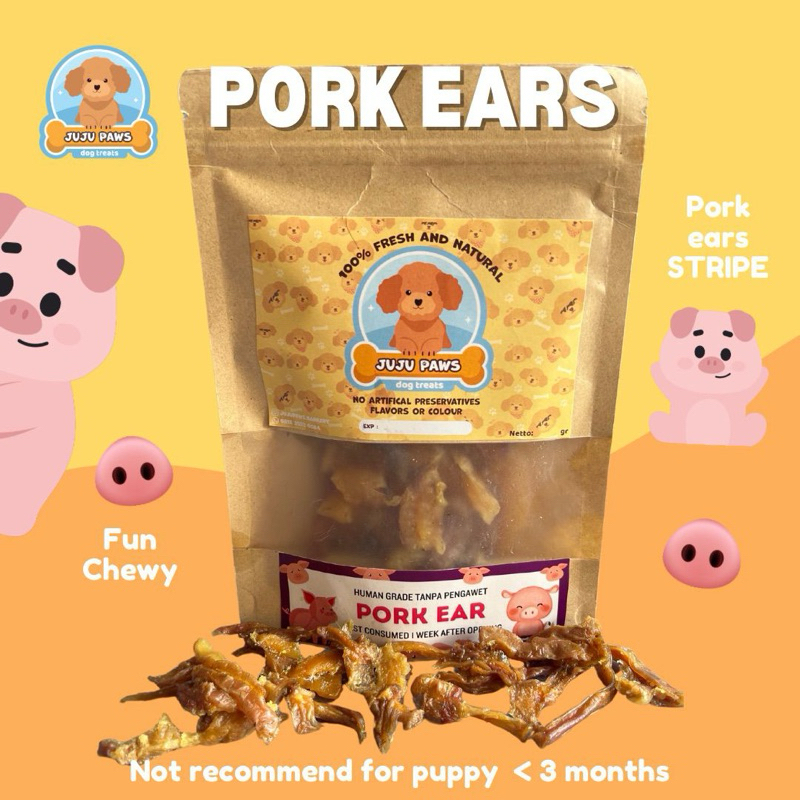 Jual Jujupaws Pork Ear Strips / Telinga Kuping Babi / Snack Cemilan ...