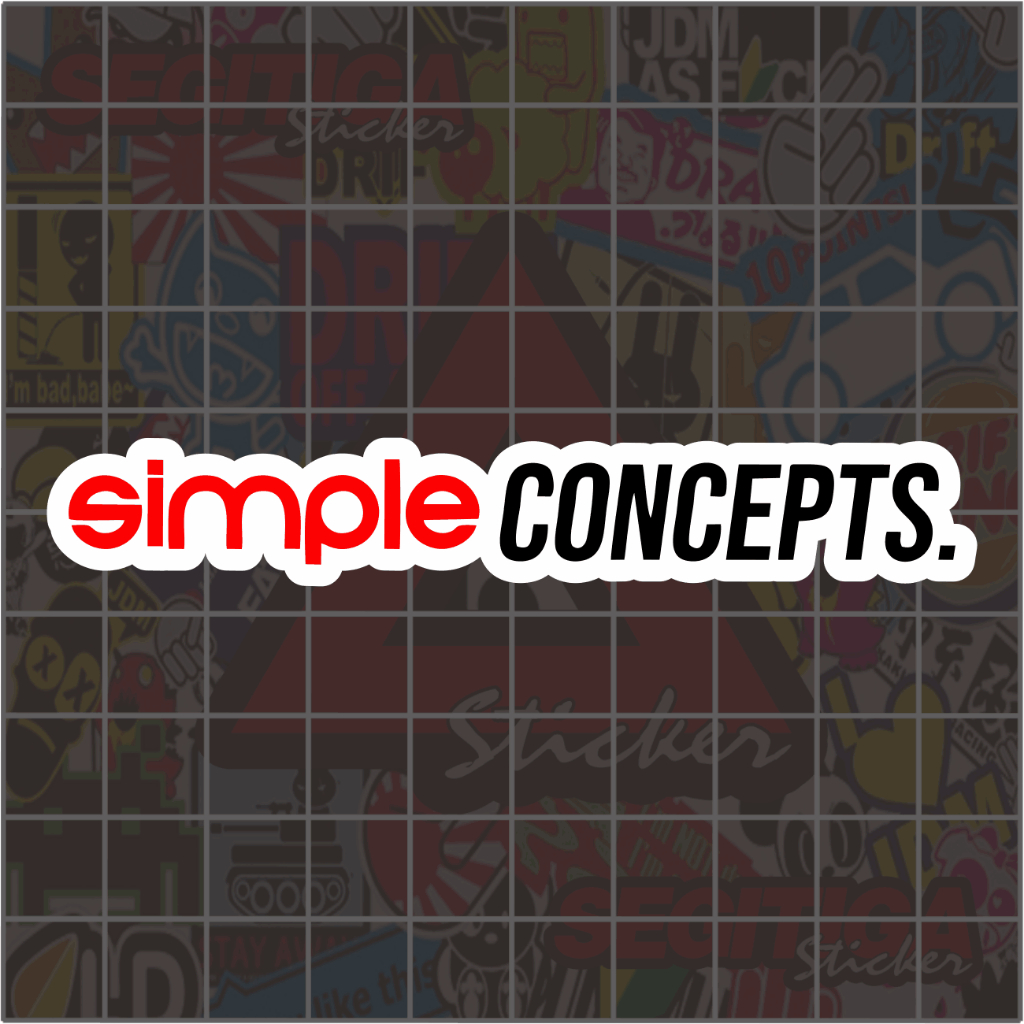 Jual Sticker Printing "Simple Concepts" Ukuran 10cm Laminasi Glossy ...