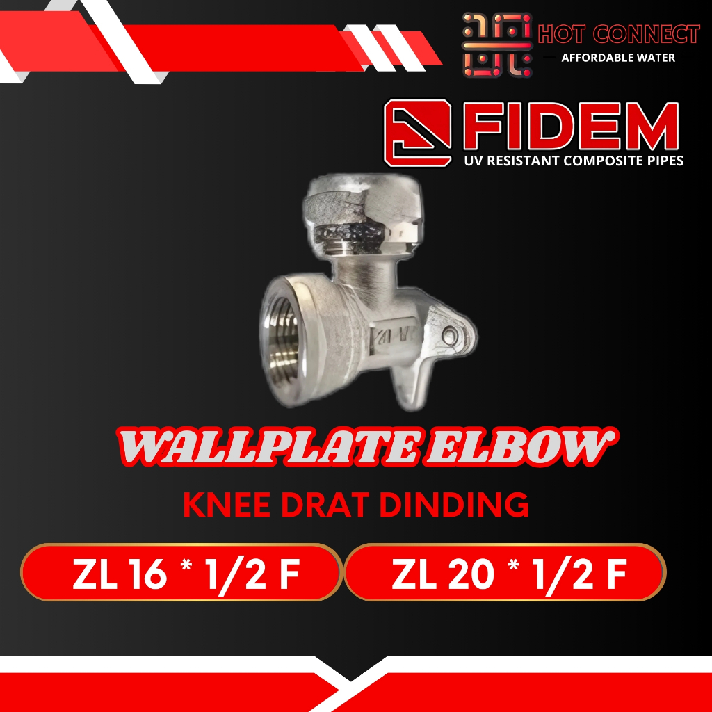 Jual Knee Dinding Fidem / Wallplate Elbow Knee Drat L Pipa Air Panas ...
