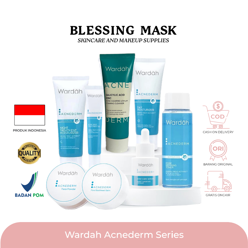 Jual Wardah Acnederm Series | ACNE DERM SERIES | Face Powder | Facial ...