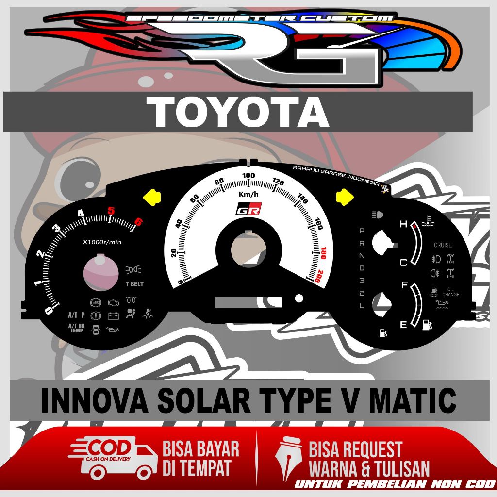 Jual papan speedometer custom innova old solar type v matic | Shopee ...