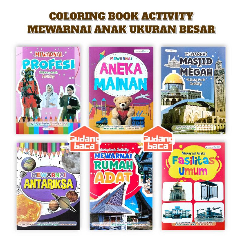 Jual Buku Mewarnai Anak Ukuran Besar Coloring Book Activity LM | Shopee ...