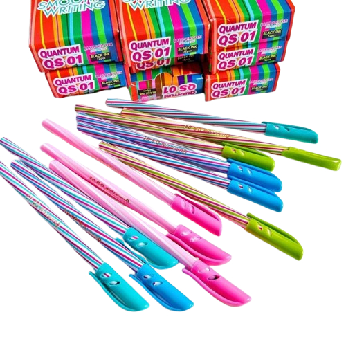 Jual (DAPAT 1 PAK) Pulpen Bolpen Bolpoint Quantum QS-01 murah | Shopee ...