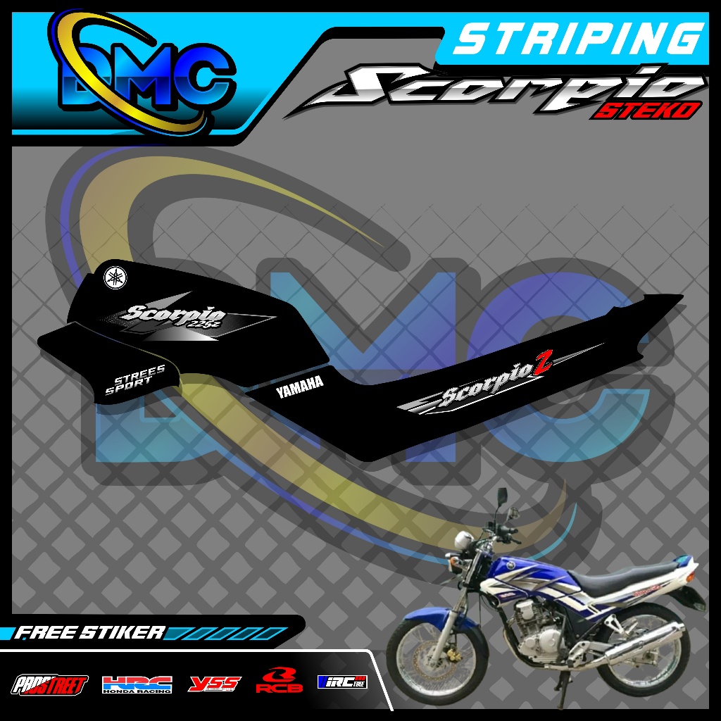 Jual 07/STICKER STRIPING SCORPIO STEKO DESAIN RACING SIMPEL | Shopee ...