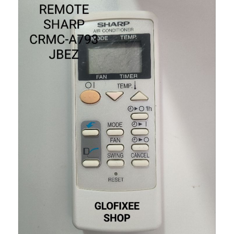 Jual REMOTE AC SHARP ORIGINAL CRMC-A793JBEZ ORIGINAL | Shopee Indonesia