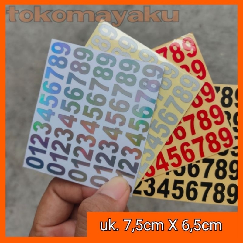 Jual Stiker cutting angka mini | stiker helm | stiker binder | Shopee ...