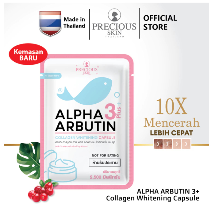 Jual NEW PACK PRECIOUS SKIN ALPHA ARBUTIN WHITENING PLUS POWDER ALPHA ...