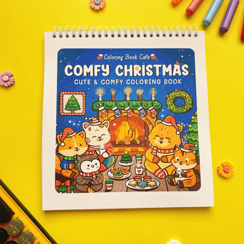 Jual Comfy Christmas For Adult And Kids Coloring Book - Buku Mewarnai ...