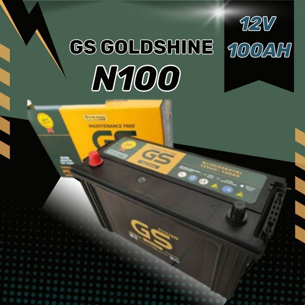Jual AKI BATERAI KERING GS GOLD SHINE N100/95E41R 12V 100AH Truck Genset | Shopee Indonesia