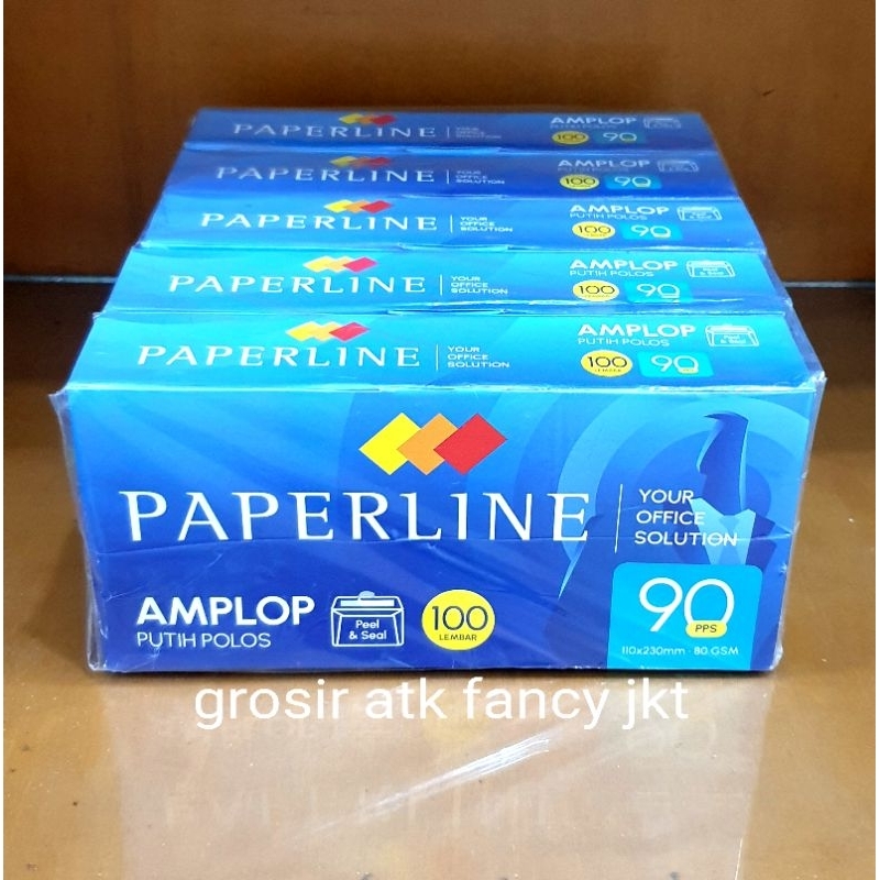 Jual ( 5 Pak ) 90 polos Amplop Paperline 90 PPS APS airmail ( 110 x 230 ...