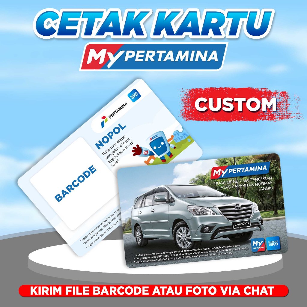 Jual Cetak Kartu My Pertamina CUSTOMS Bahan Pvc | Shopee Indonesia