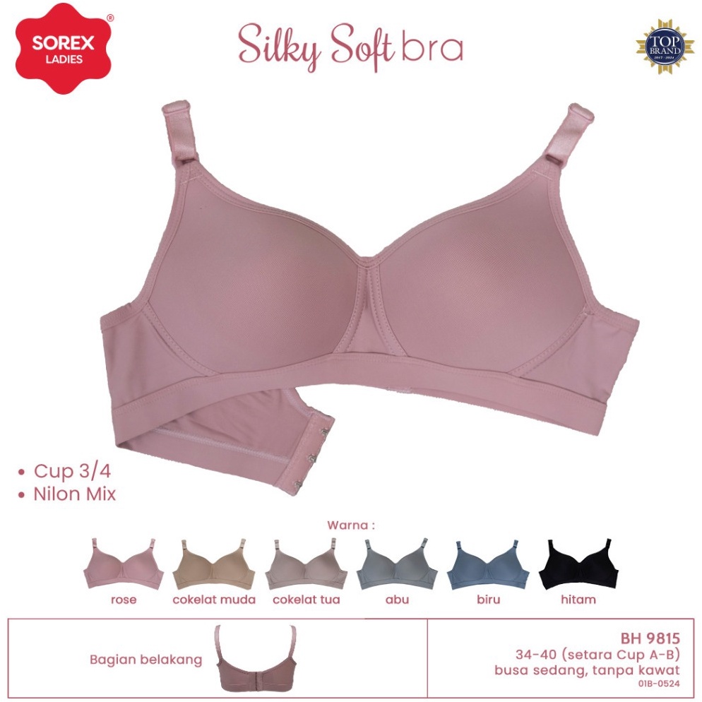 Jual KODE M97Z Bh Bra Sorex 9815 Cup Sedang 344 Kait 3 Licin Silky Soft ...