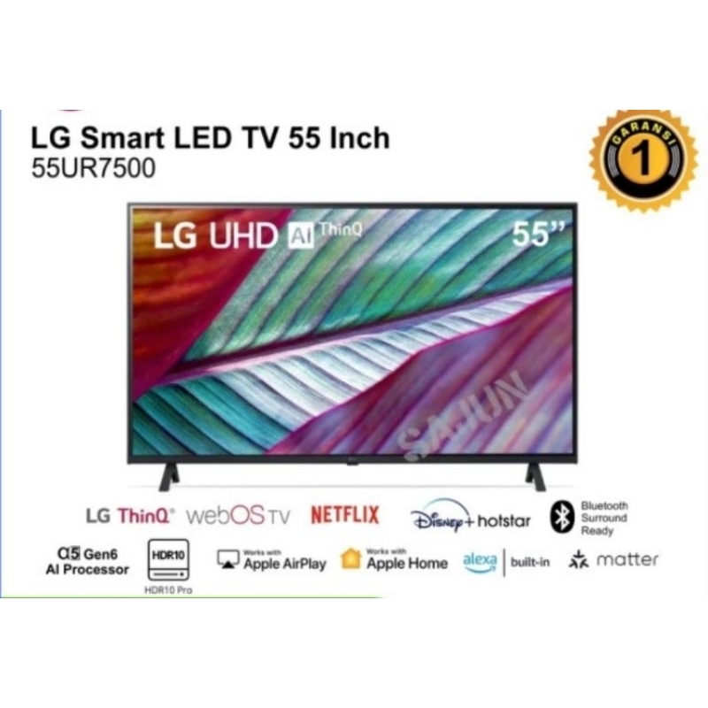 Jual LG 55UR7500 Smart TV LED 4K UHD AI ThinQ TV 55 Inch 55UR7500PSC | Shopee Indonesia